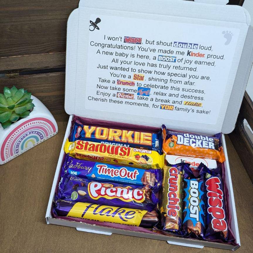 New Baby Congratulations Chocolate Poem Gift